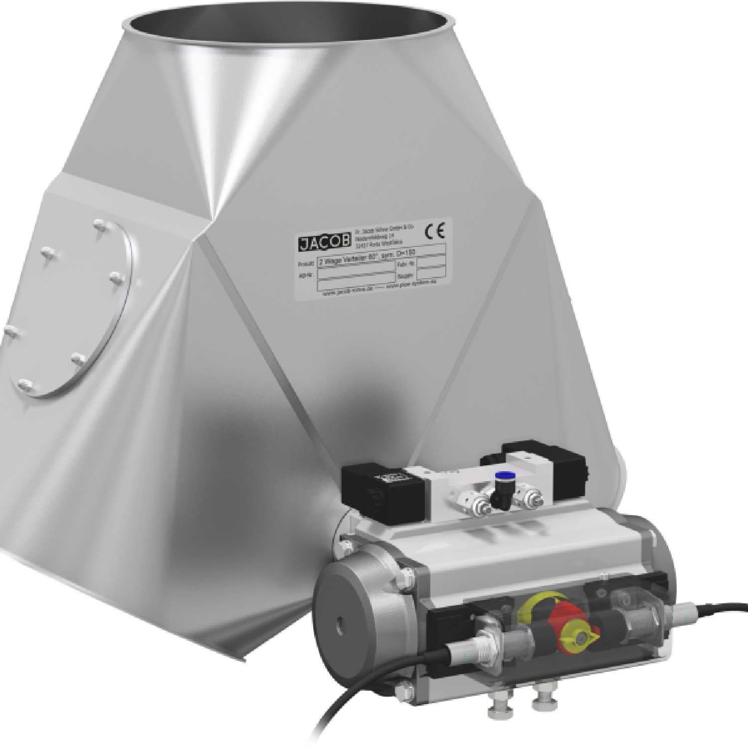 Two-way distributors 60°, symmetrical, fitted with pneumatic rotary ...